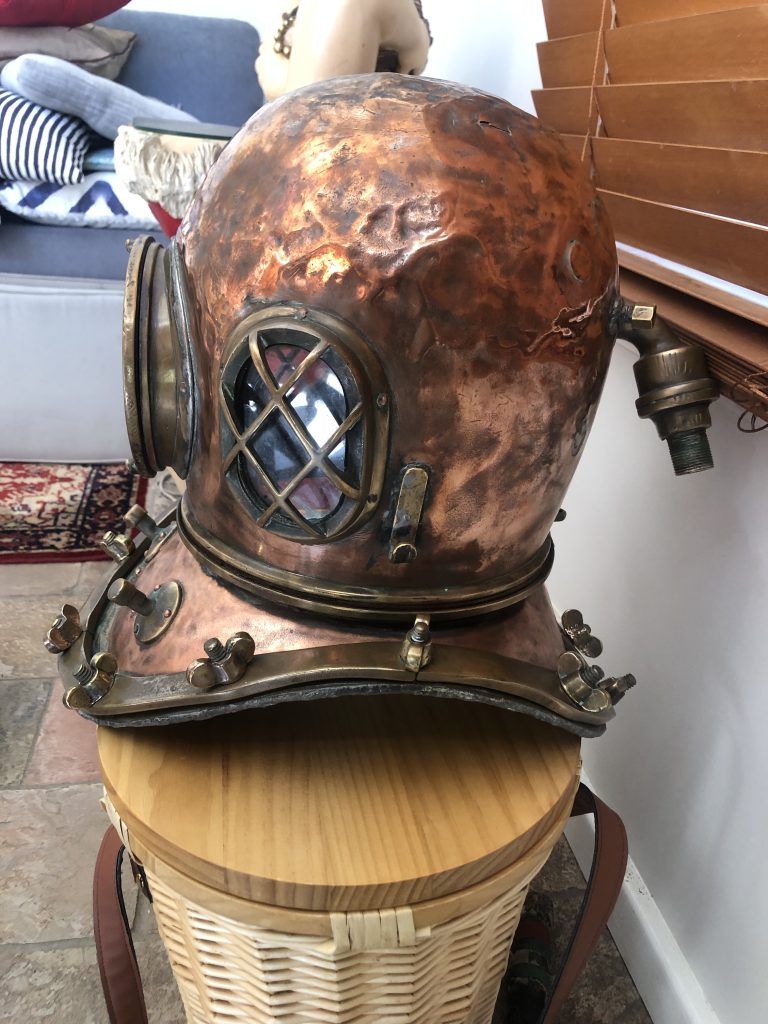 Hard Hat Divers Helmet, over 100 years old. - Southern Cross Antique Arms